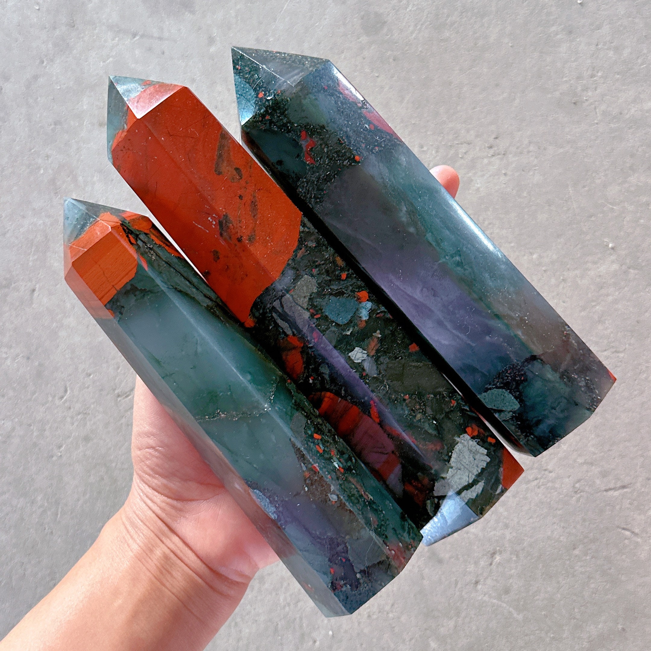 Bloodstone Crystal Obelisk Tower - Spirit Crystals