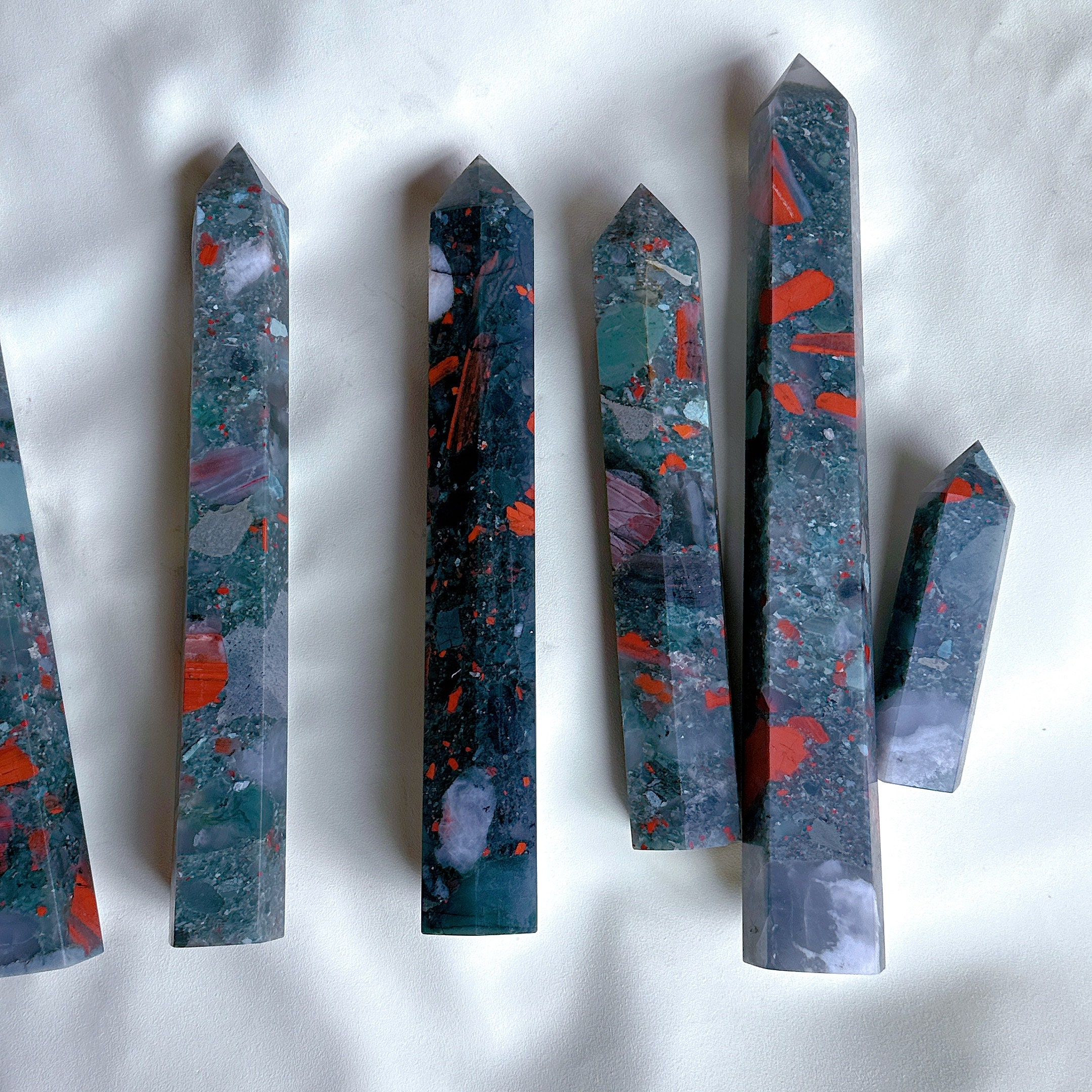 Bloodstone Crystal Obelisk Tower - Spirit Crystals
