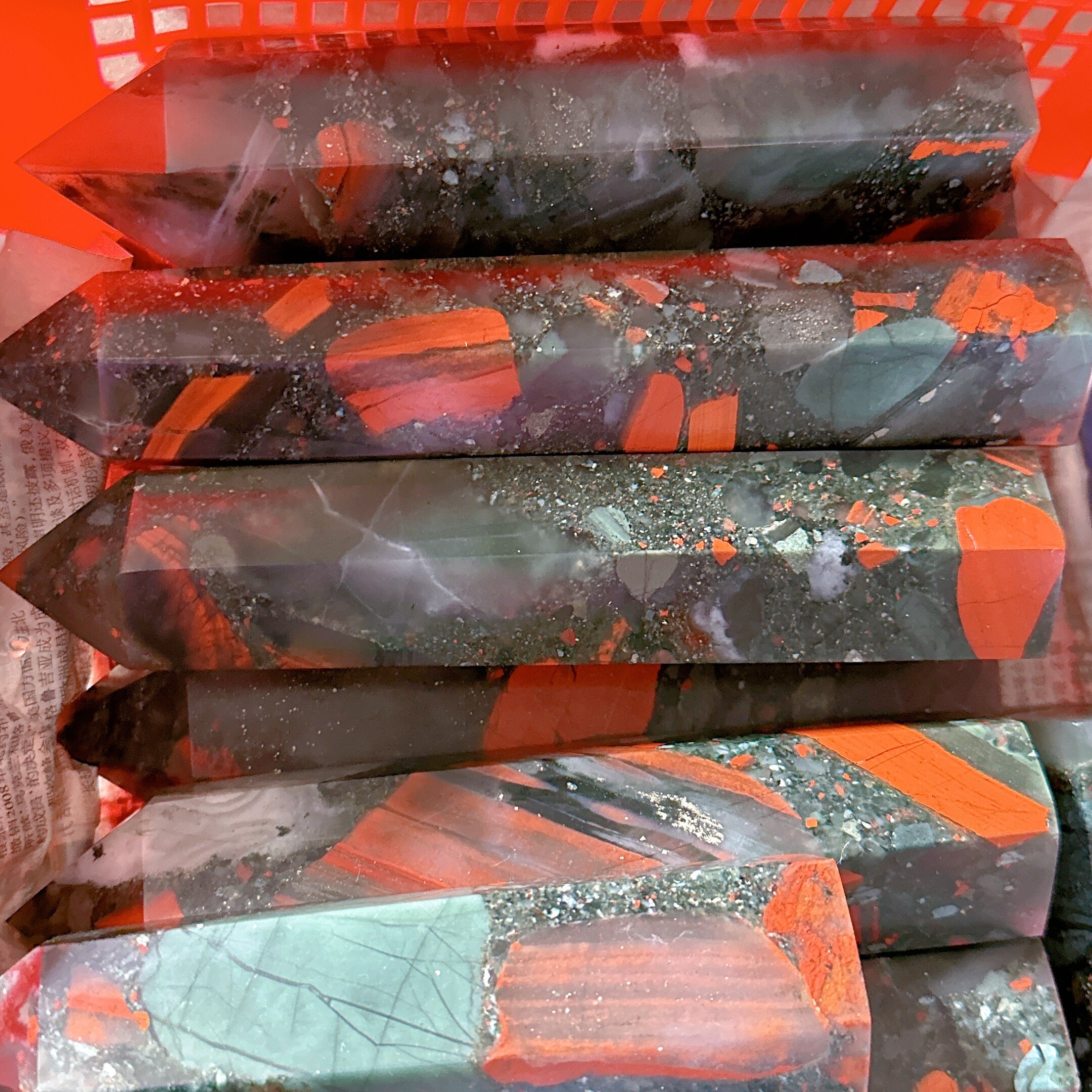 Bloodstone Crystal Obelisk Tower - Spirit Crystals
