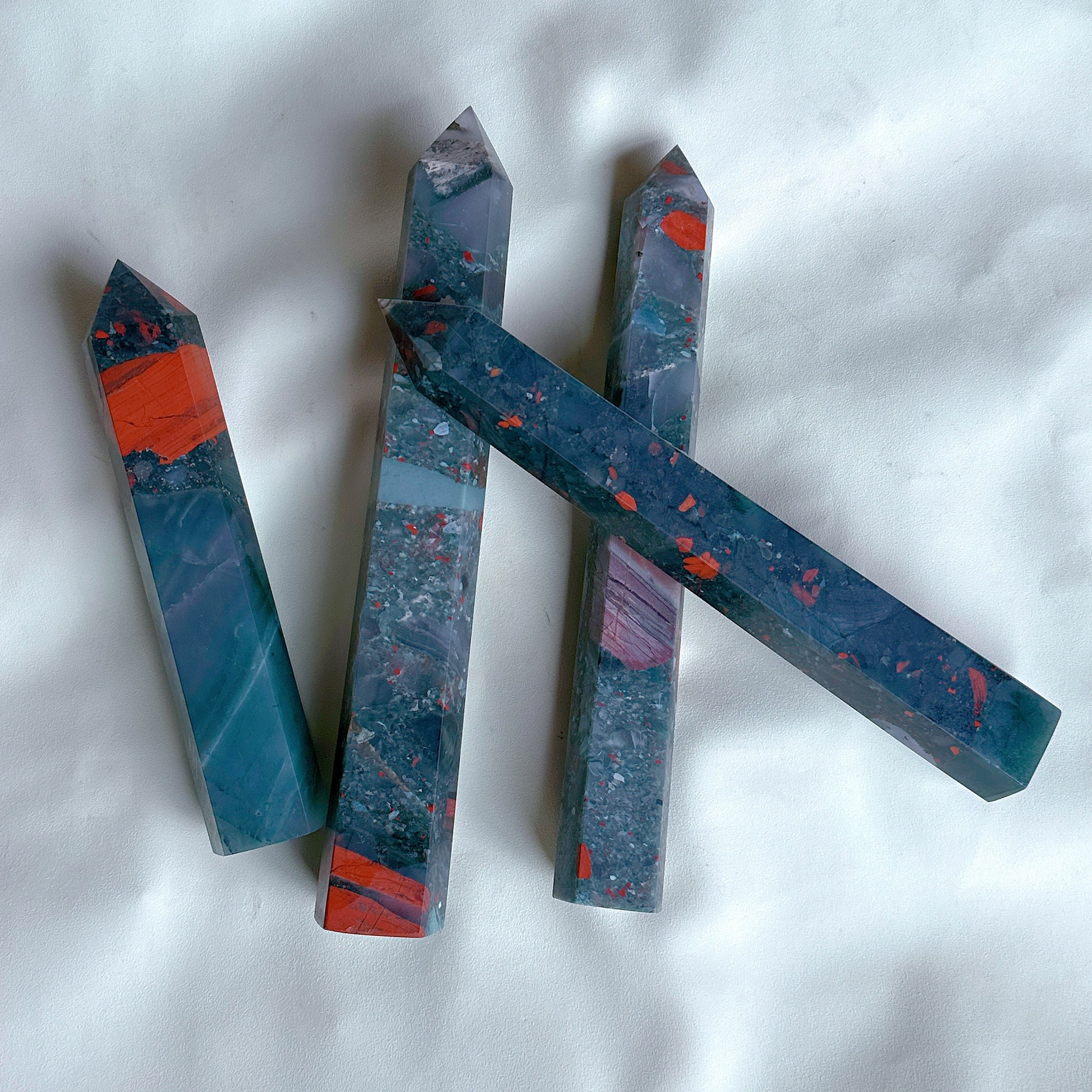 Bloodstone Crystal Obelisk Tower - Spirit Crystals