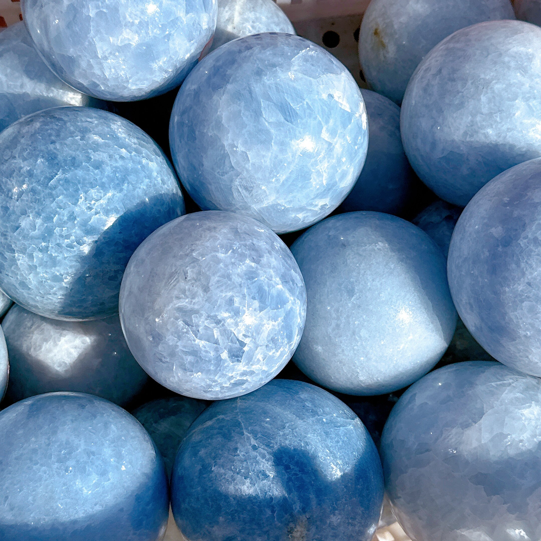 Blue Calcite Crystal Sphere - Spirit Crystals