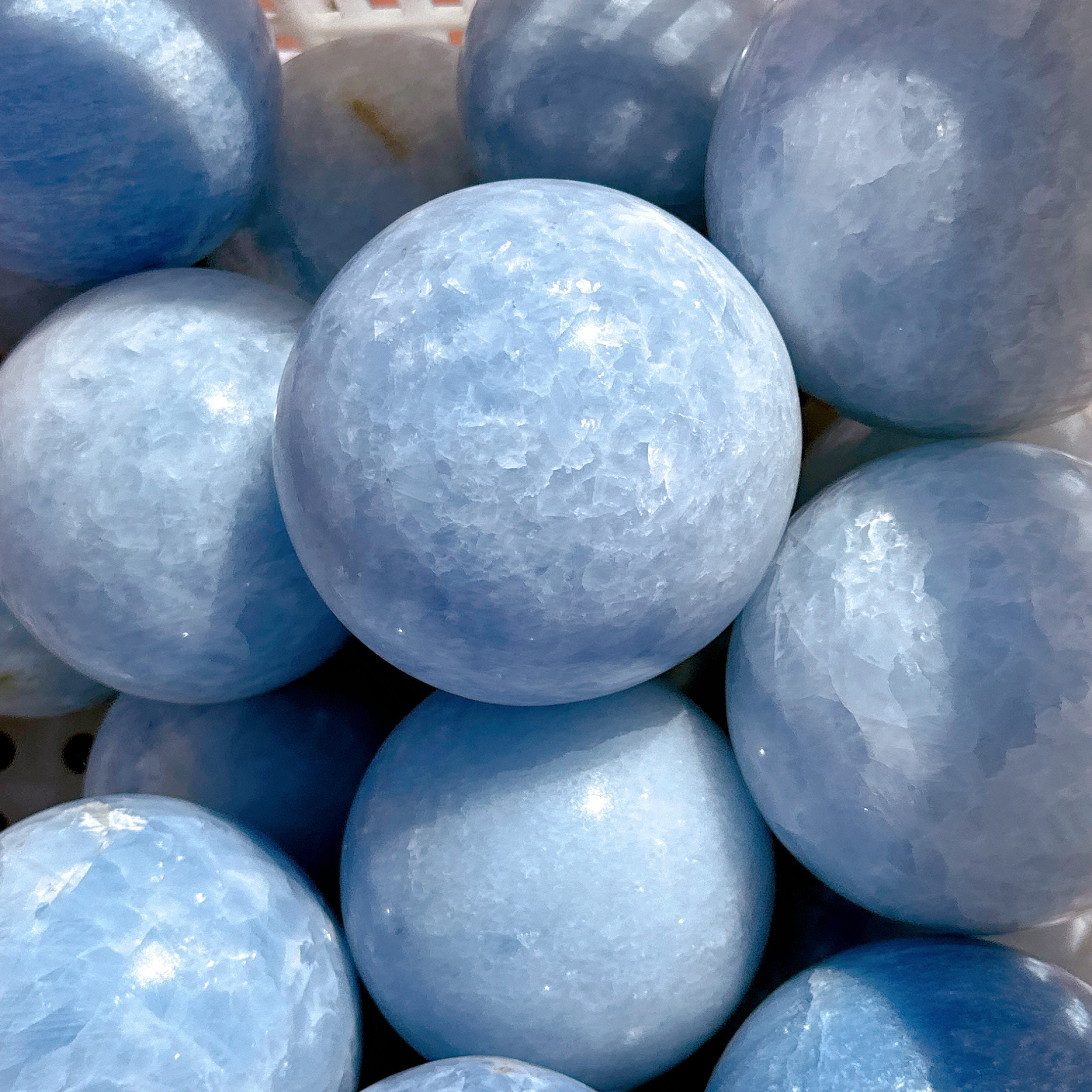 Blue Calcite Crystal Sphere - Spirit Crystals