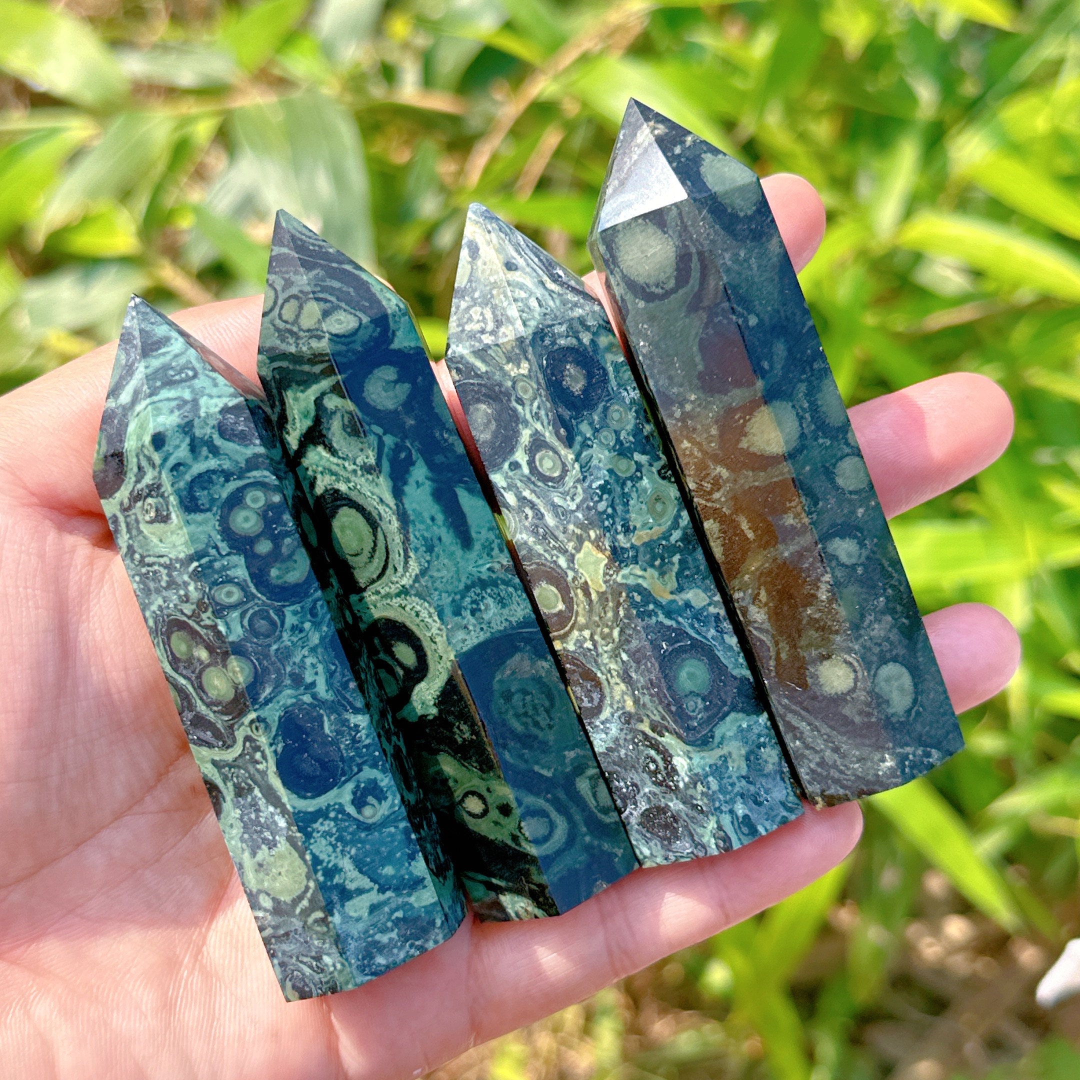 Kambaba Jasper Crystal Obelisk Tower - Spirit Crystals