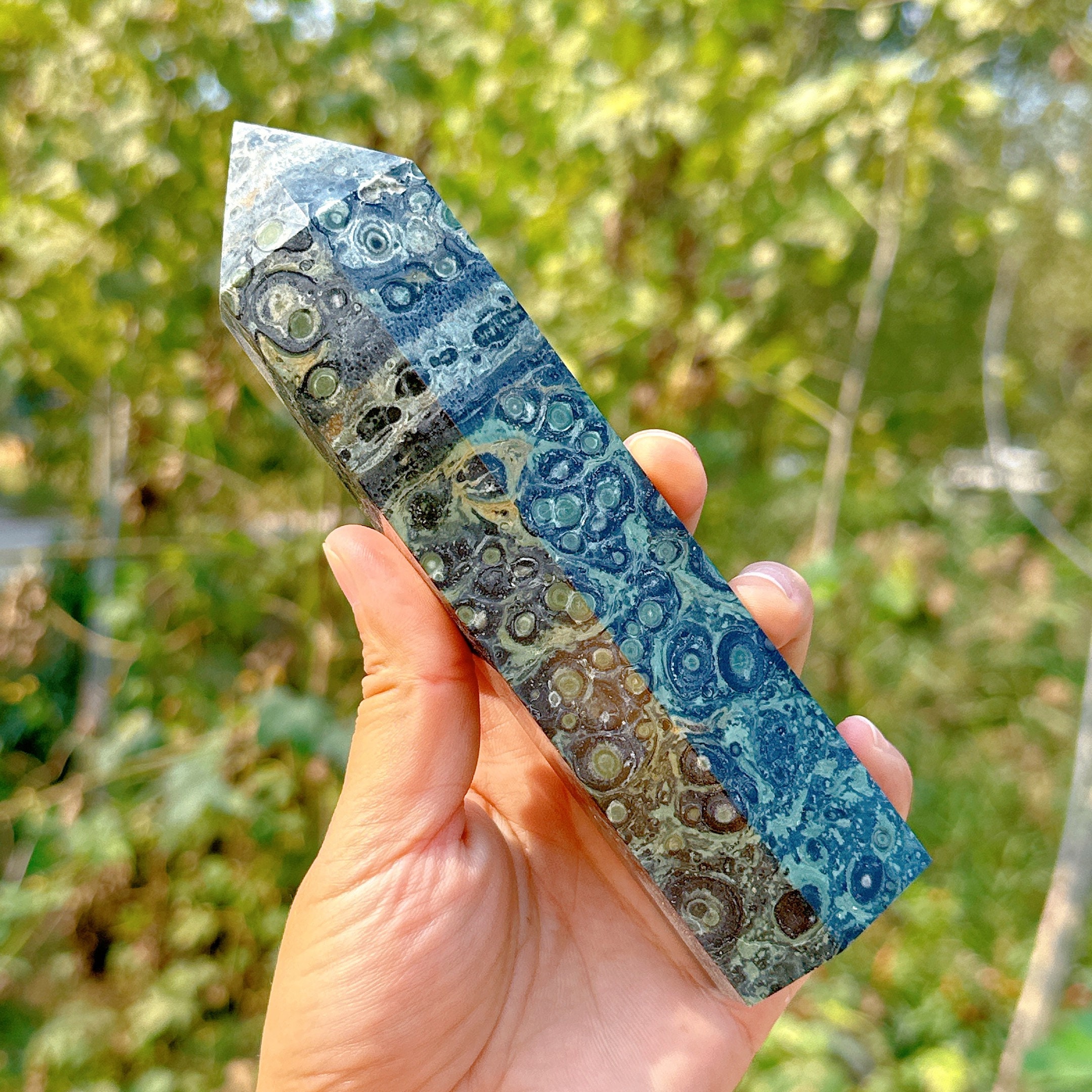 Kambaba Jasper Crystal Obelisk Tower - Spirit Crystals