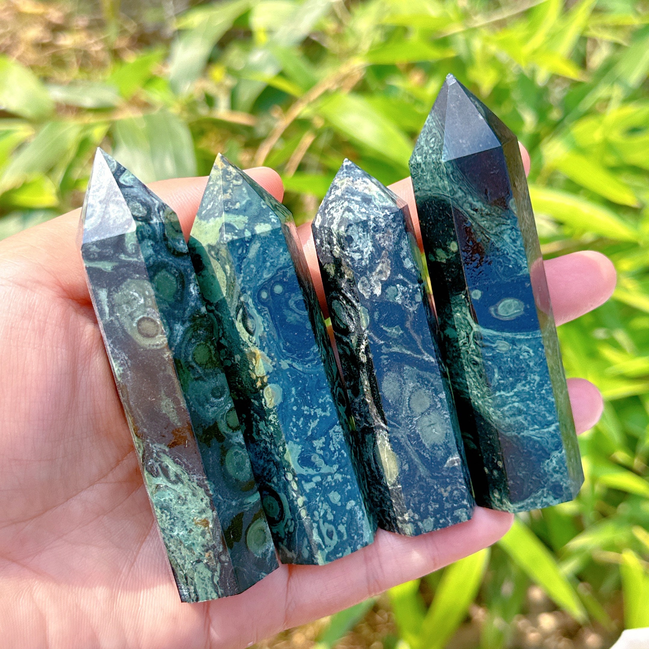 Kambaba Jasper Crystal Obelisk Tower - Spirit Crystals