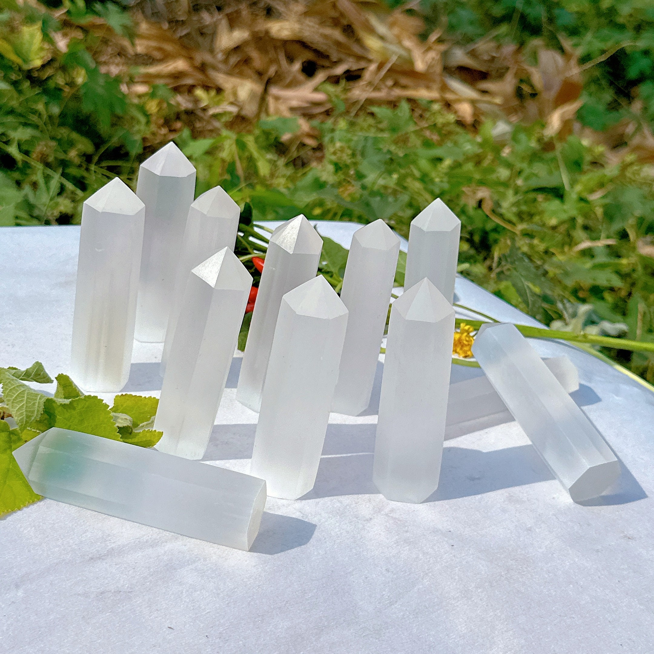 Selenite Tower Crystal Obelisk Tower - Spirit Crystals