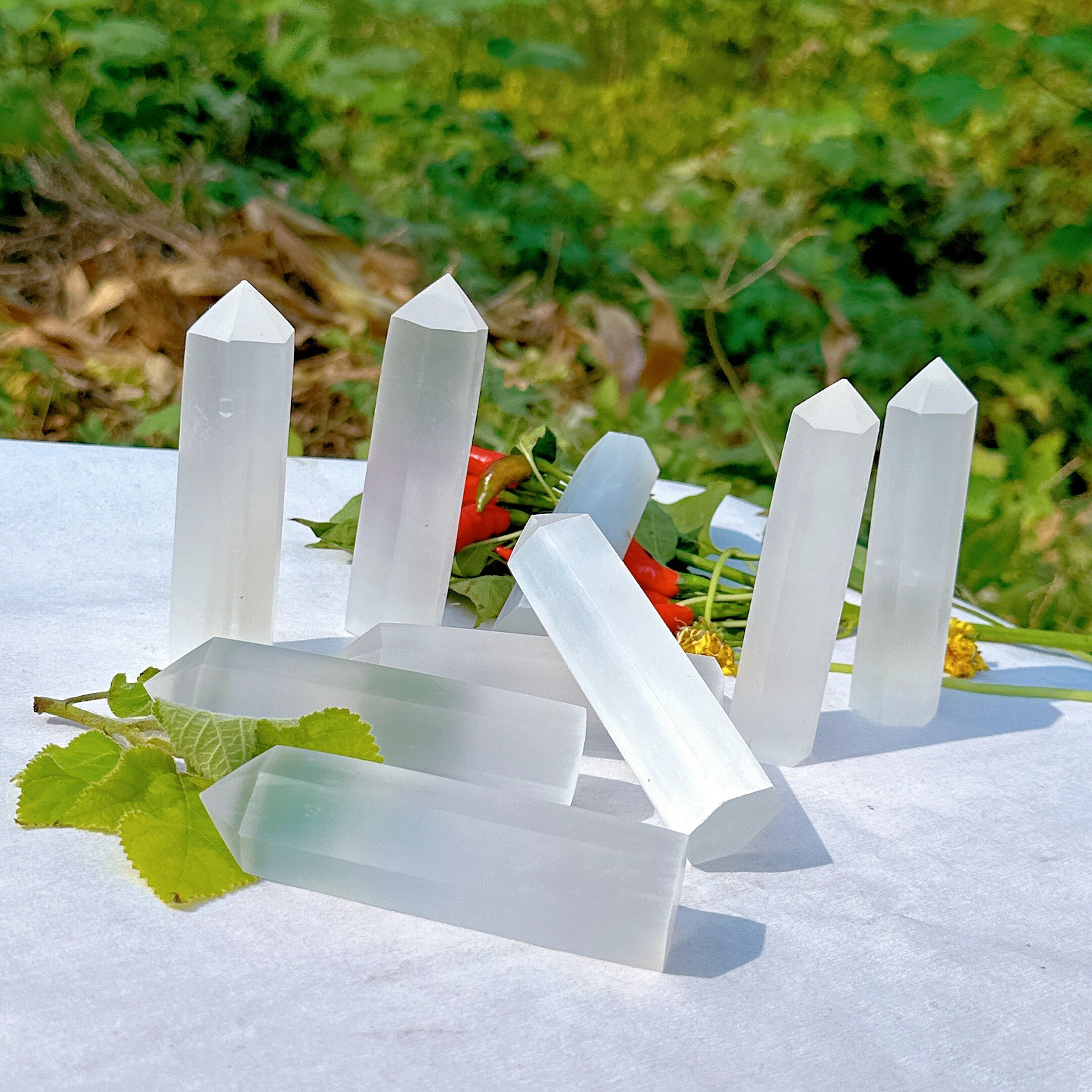 Selenite Tower Crystal Obelisk Tower - Spirit Crystals