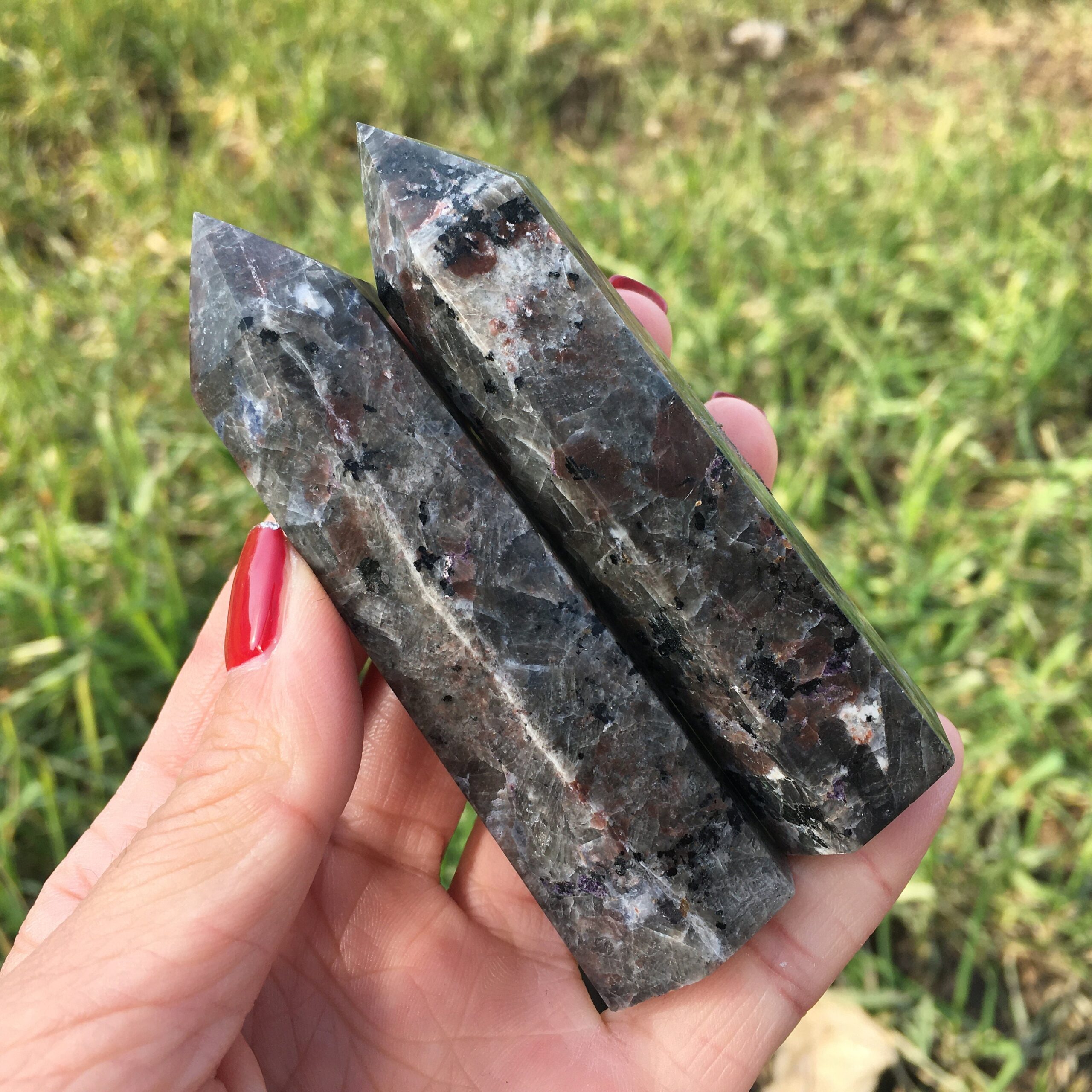 Yooperlite Crystal Obelisk Tower - Spirit Crystals