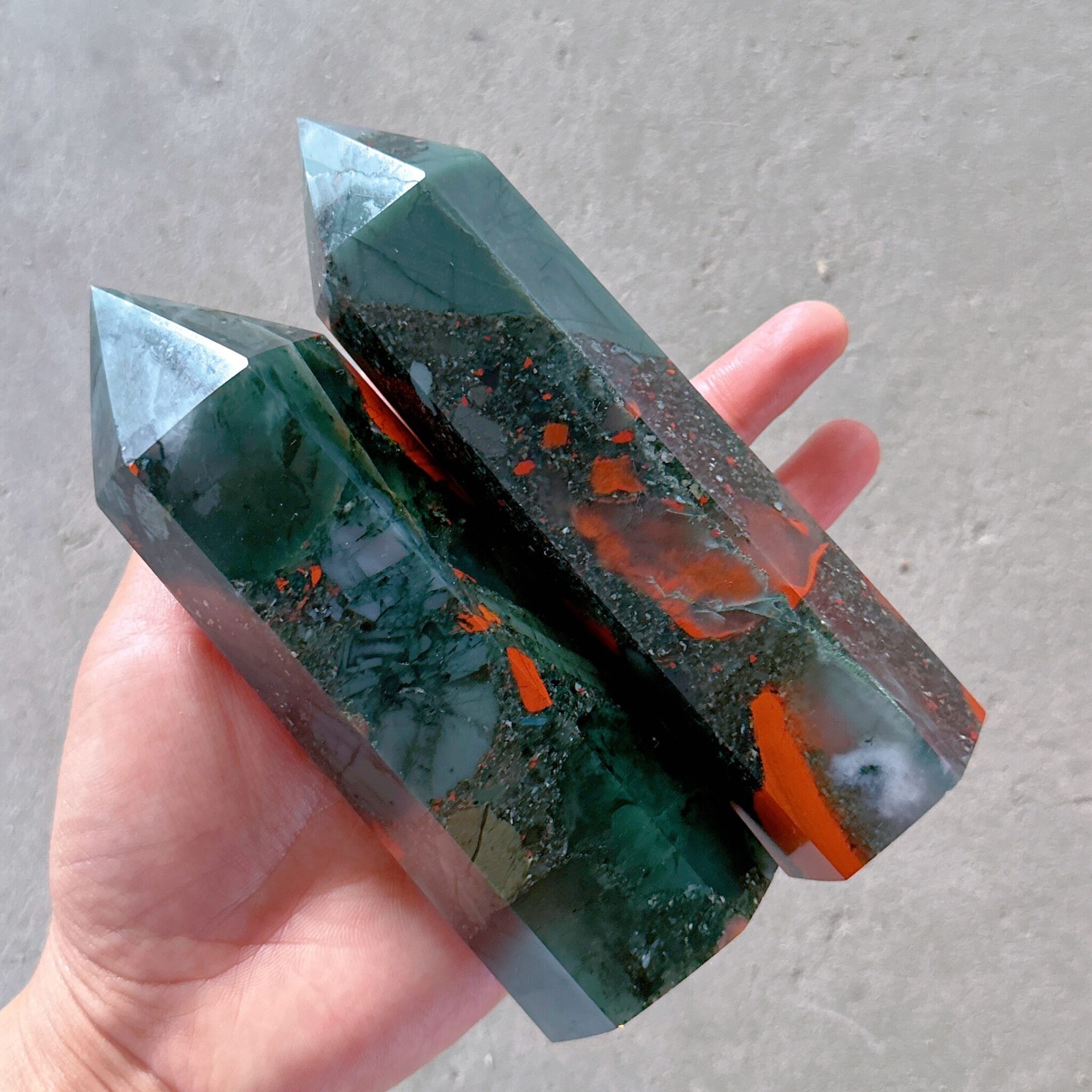 Bloodstone Crystal Obelisk Tower - Spirit Crystals